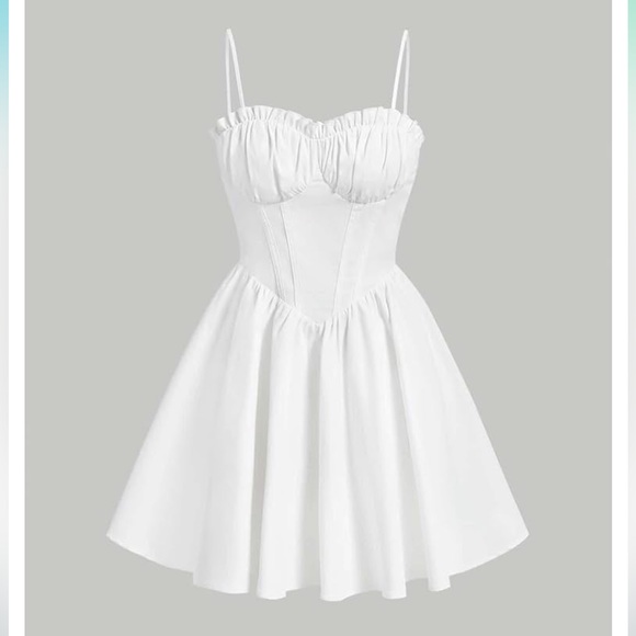 Amazon | Dresses | White Corset Style Dress | Poshmark